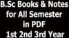 B.Sc Books & Notes for All Semester in PDF 1st 2nd 3rd Year