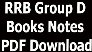 RRB Group D Books Notes PDF Download