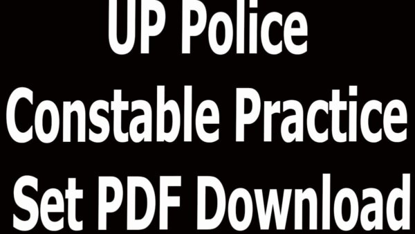UP Police Constable Practice Set PDF Download